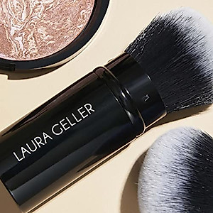 LAURA GELLER NEW YORK Retractable Airbrush Kabuki Brush for All Face Makeup & Foundation for Liquid, Cream and Powder Face Makeup With Aluminum Handle