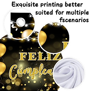 Feliz Cumpleaños Backdrop, Spanish Happy Birthday Photo Background, Mexican Theme Birthday Party Decorations Supplies, 6x4ft