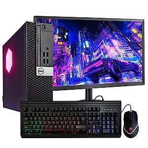 Dell Optiplex 7050 (RGB) Desktop Computer | Quad Core Intel i5 (3.2) | 16GB DDR4 RAM | 250GB SSD Solid State | Windows 10 Professional | New 22in LCD Monitor | Home or Office PC (Renewed)