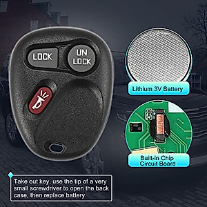 X AUTOHAUX 2pcs 315MHz KOBUT1BT Replacement Keyless Entry Remote Car Key Fob for Chevy Silverado Suburban Tahoe S-10 for GMC Sierra Yukon XL 1500 2500 1999-2001 for Sonoma 1998-2002 3 Button