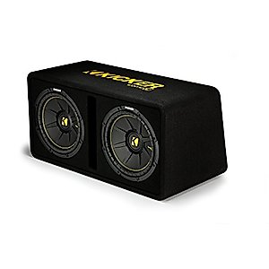 Kicker 44DCWC122 Dual CompC 12" Subwoofers in Vented Enclosure 2-Ohm