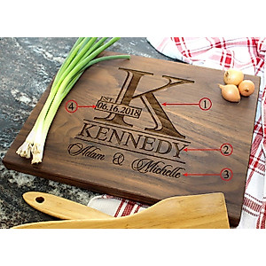 Personalized Cutting Boards, Wooden Custom Engraved Chopping Board for Wedding Gift, Bridal Shower, Engagement Gifts, Anniversary Gift, Housewarming Gift, Gift for friends