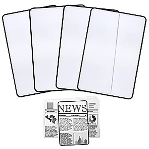 4Pcs Page Magnifying Sheet 3X Lightweight Optical Plastic Fresnel Lens Bookmark Flat Magnifier for The Elderly and People with Low Vision Reading Small Prints, Maps and Books