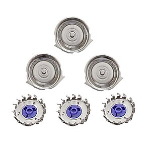 Set of 3 Replacement Heads for Replacing Philips Norelco HQ6 Quadra Action Shavers