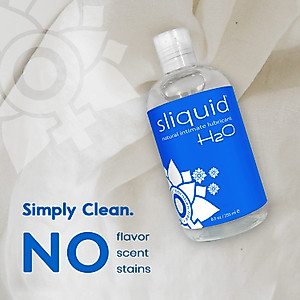 Sliquid Naturals Water-Based Lube for Women/Men/Couples - Sliquid H2O 8.5 Oz and Sliquid Sassy 8.5 Oz Personal Lubricant Set, Non-Staining, Unscented, Unflavored (2 Piece Set)