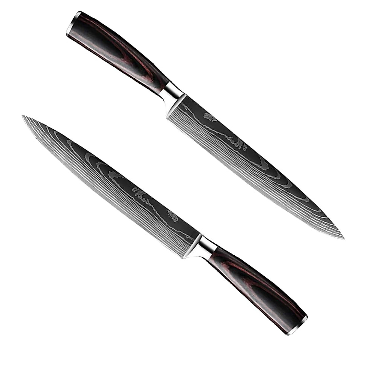 SHOKUNIN USA Ultra Sharp Premium 8-inch Stainless Steel Carving Knife - Ergonomic Design - Best for Slicing Roasts, Meats, Fruits and Vegetables - Japanese Knife - Multipurpose Knife
