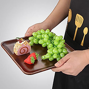 10 Inch Best Square Acacia Wood Dinner Plates Set of 2 Decorative Wooden Serving Platter for Food Fruit Tray Appetizer Dessert Salad Plates Charger Plates Charcuterie Boards