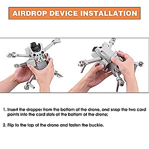Airdrop Device for DJI Mini 3 and Mini 3 Pro Drone Accessories Payload Delivery Transport Device Fishing Drone, Drop Fishing Line, Wedding Scene, Search&Rescue Compatible with DJI Mini 3 and Mini 3 Pro Drone