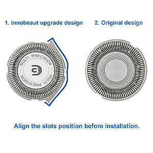 SH30 Replacement Heads Compatible with Philips Norelco 3000, 2000, 1000 Series Shavers and S738 Click and Style, Razor Blades for S1560 Shaver