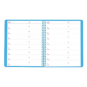 Brownline 2023 Essential Monthly Planner, 14 Months, December 2022 to January 2024, Twin-Wire Binding, 8.875" x 7.125", Mountain Blue (CB1200G.04-23)