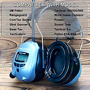 Silicone Gel Instant chill - defean Replacement Earpads Cushion Compatible with Peltor Tactical 100 300 500 Rangeguard / 3M WorkTunes Headset