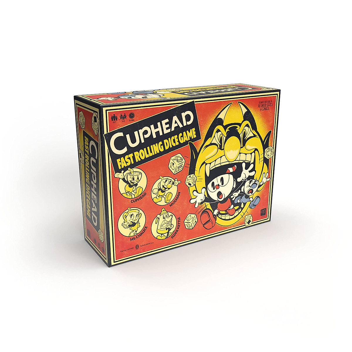 Dice Game | Replay and Unlock Content Each Time You Play as Cuphead, Mugman, Ms. Chalice, and Elder Kettle | Based on the Cuphead Video Game | Officially-Licensed Cuphead Merchandise