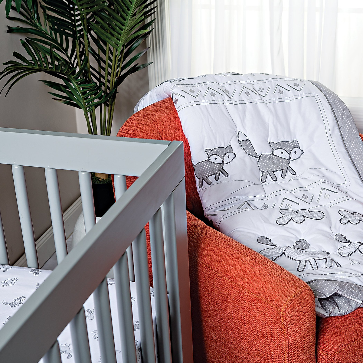 Trend Lab Aztec Forest 3 Piece Crib Bedding Set, Can Be Used As A Blanket Or A Playmat for Tummy Time, Includes Quilt, Fitted Crib Sheet and Skirt