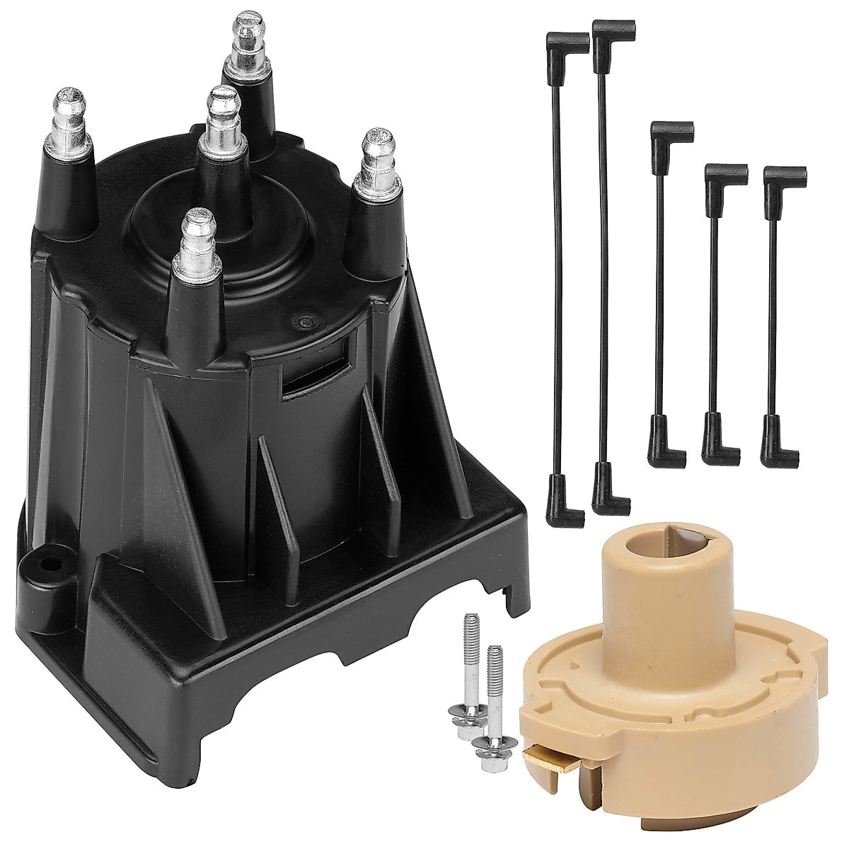 Tune Up Kit with distributor cap and rotor and spark Plug Wires Mercruiser 3.0L LX Replaces 811635Q2 816761Q14