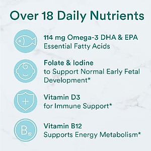 SmartyPants Prenatal Vitamins for Women, Multivitamin Gummies: Omega 3 Fish Oil (EPA/DHA), Biotin, Methylfolate, Vitamin D3, C, Vitamin B12, B6, Vitamin A, K & Zinc, 80 Count (20 Day Supply)