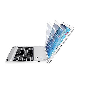 Arteck Ultra-Thin Apple iPad Air 2/9.7-inch iPad Pro Bluetooth Keyboard Folio Stand with Built-in Stand Groove for Apple iPad Air 2 with 130 Degree Swivel Rotating-Silver
