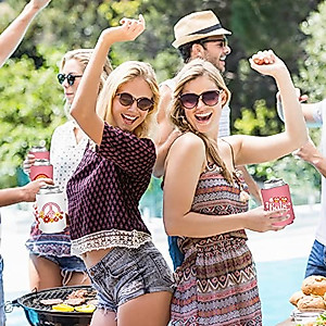 Groovy Bachelorette Party Can Sleeves 12 PCS Beverage Sleeves Retro Boho Bridal Shower Party Supplies Bride Babe 60s 70s Hippie Party Decoration