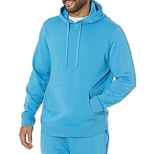 Amazon Essentials Men's Lightweight Long-Sleeve French Terry Hoodie, Turquoise Blue, Medium