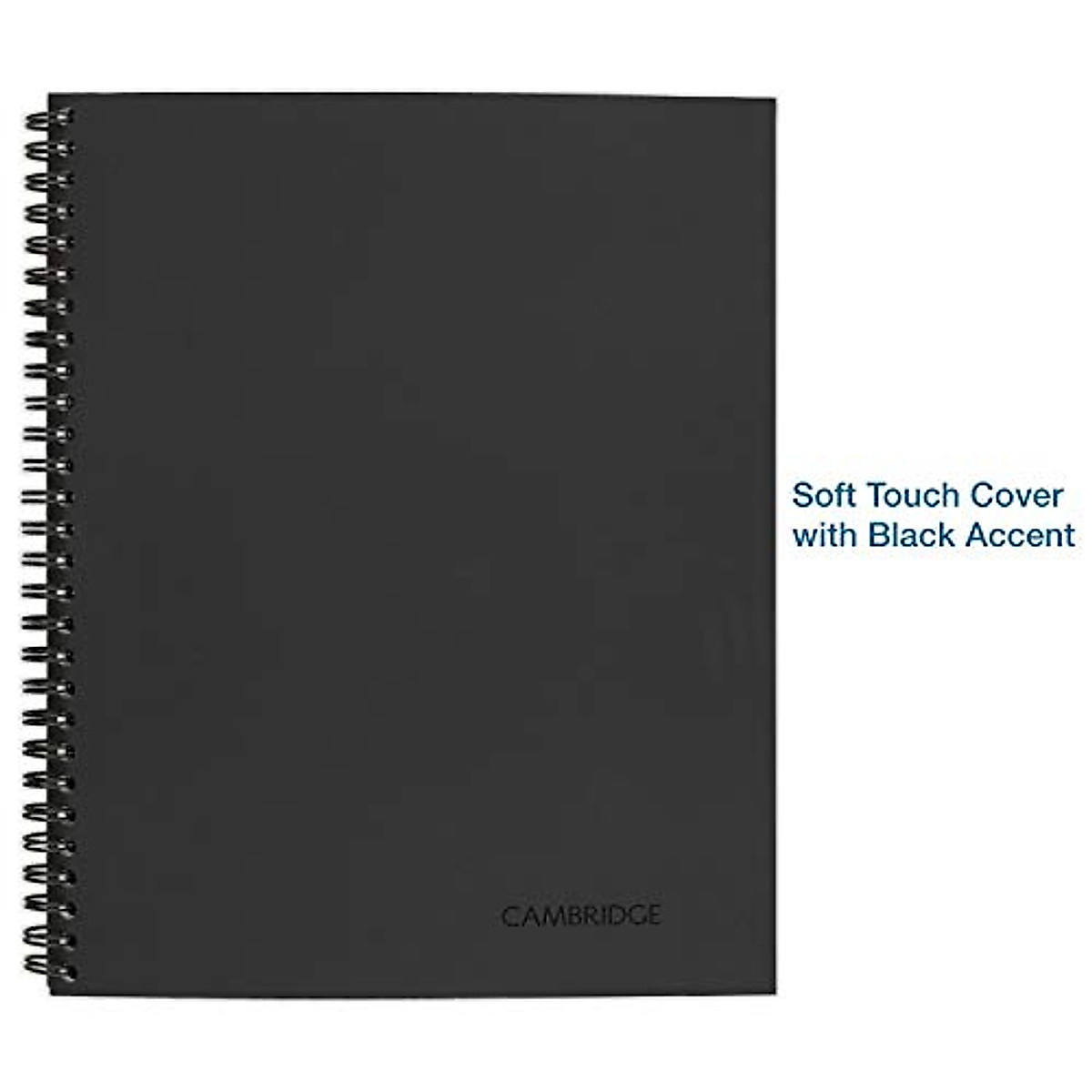Cambridge Limited Business Notebook, Legal Ruled,6-5/8" x 9-1/2" Page Size, 80 Sheets , Wirebound, Gray (06672)