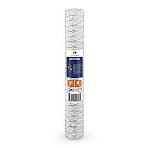 Aquaboon 5 Micron 20" x 2.5" String Wound Sediment Water Filter Cartridge | Universal Replacement for Any 20 inch RO Unit | Compatible with 101-230, PD-5-20, AP110-2C, P5-20, CFS124-C20, 1-Pack