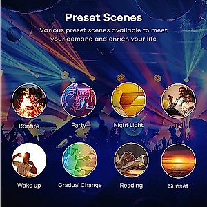 kuwikfule LED Smart Light Bulbs 2 Pack A19 Smart Light Bulbs,RGB Color Changing Light Bulb,Bluetooth&WiFi Light Bulb,Rainbow LED Bulbs,Google Home & Alexa Light Bulb with Speaker