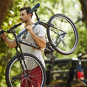 ROYCE UNION RMT 27.5" Mens 21-Speed All-Terrain Mountain Bike, 22" Aluminum Frame, Twist Shift, Matte Black