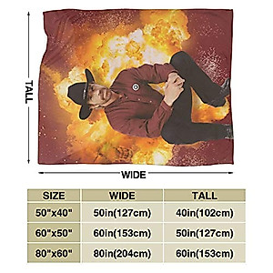 3D Print Anti-Pilling Blanket Ultra Soft Throw Blanket Flannel Fleece All Season Light Weight Blankets for Sofa Couch Living Room/Bedroom Warm Blanket,Black,50"x40"