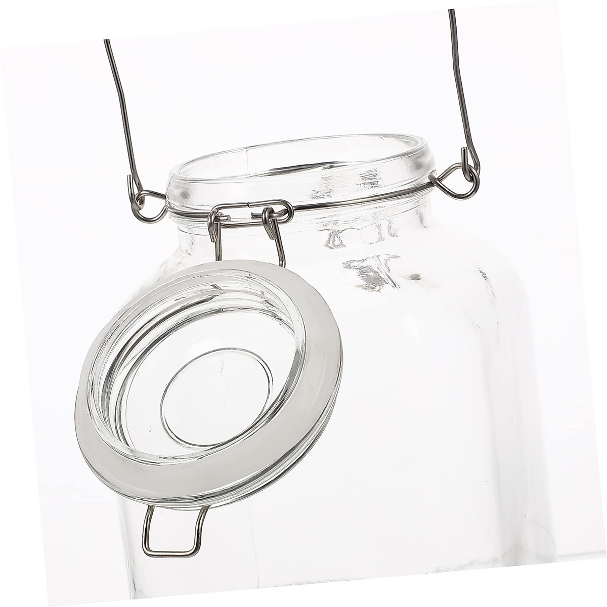 SWOOMEY Glass Storage Jar Glass Container Sauerkraut Canned Clear Container Glass Kitchen Canisters Transparent Pickle Jar Sealed Glass Storage Jar Glass, Iron Glass Storage Container Food