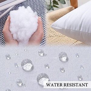 MIULEE Pack of 4 18x18 Outdoor Pillow Inserts, Water-Resistant Throw Pillow Inserts Decorative Premium Square Pillow Stuffer Sham for Porch Swing Couch Sofa Cushion Patio Furniture