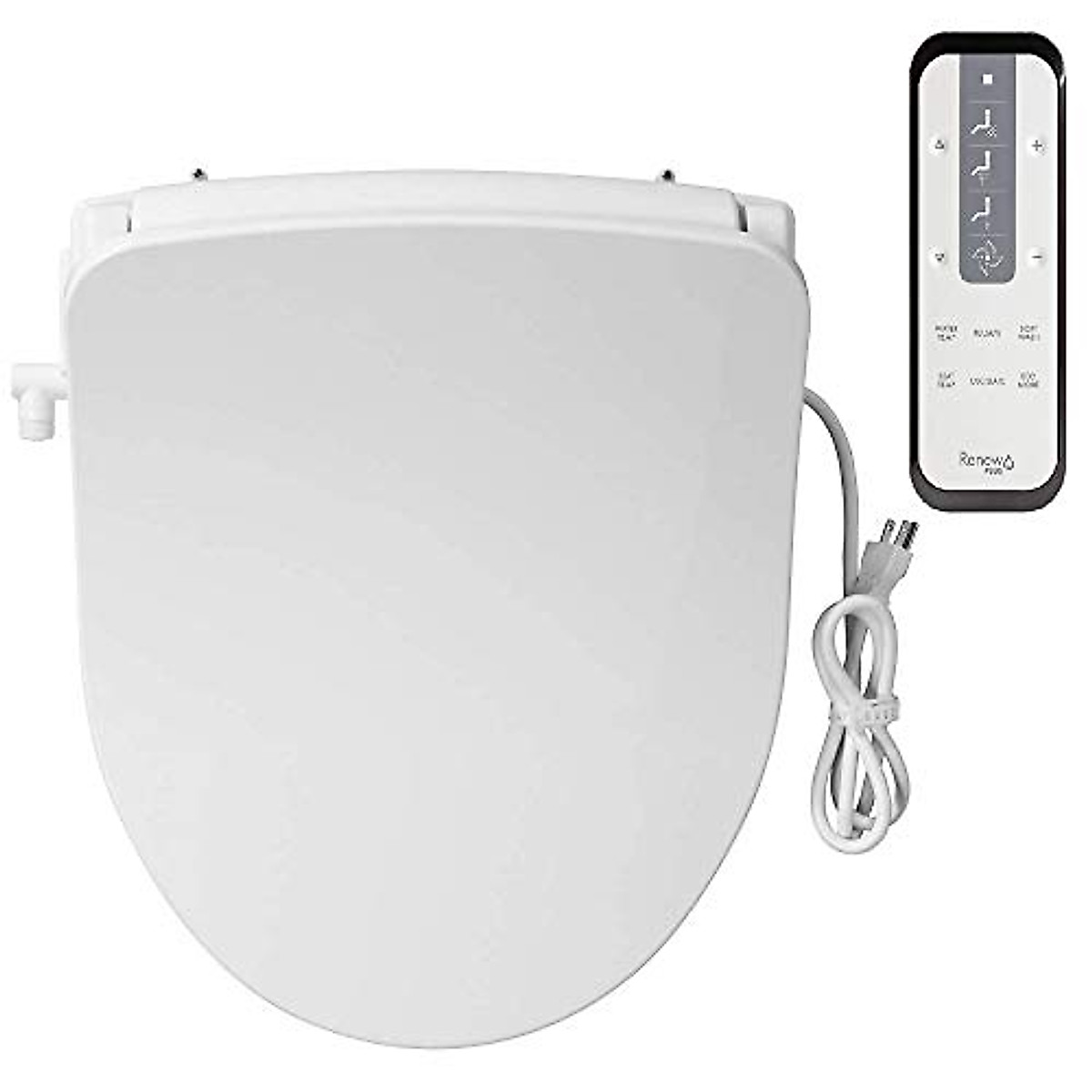 Bemis B1980NL 000 Renew Plus Heated Bidet Cleansing Spa with Warm Air Dryer, 3 Wash Functions and iLumaLight Night Light, ELONGATED, White