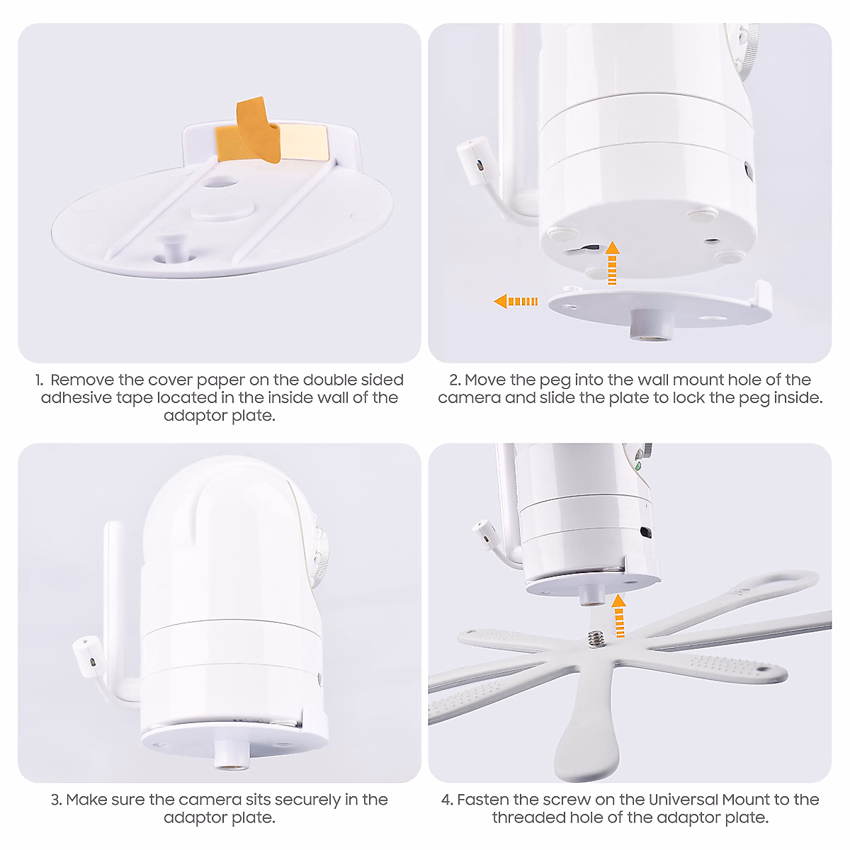 CHILLAX Universal Baby Monitor Mount - Adjustable Small Baby Camera Mount - Baby Monitor Holder Compatible with Motorola, Infant Optics DXR 8