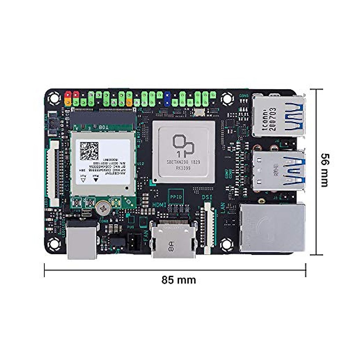 Tinker Board 2 6-Core 2.0 GHz Rockchip RK3399 Single Board Computer 2GB RAM GB LAN Wi-Fi & Bluetooth 5.0 GPIO Connectivity Support 4K Dual-Display