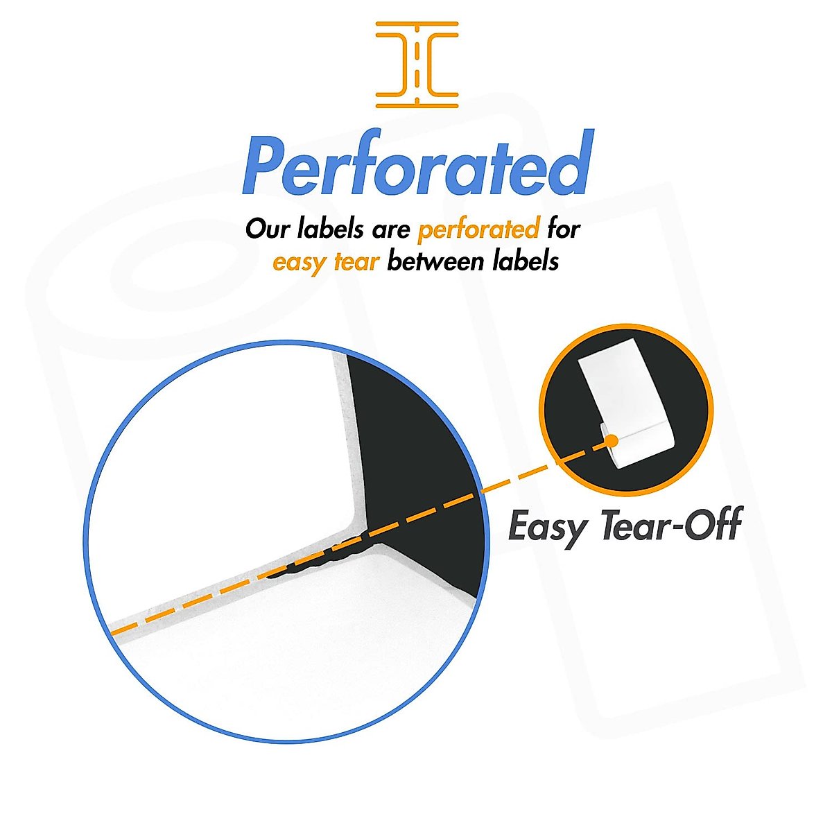 OfficeSmartLabels – 4" x 6.5" Direct Thermal Labels - Compatible with Zebra & Rollo Desktop Printers and More – 1” Core, Permanent Adhesive & Perforated (1 Rolls, 250 Labels)
