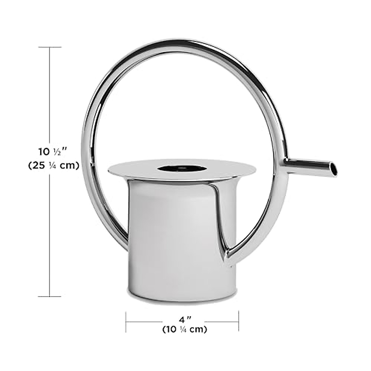 Umbra Quench Stainless Steel Watering Can, Pot for Outdoor or Indoor Plants, Medium