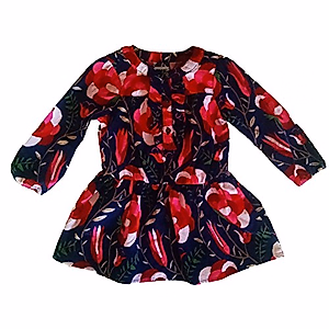 Navy/Pink Floral Baby Dress Size 18M