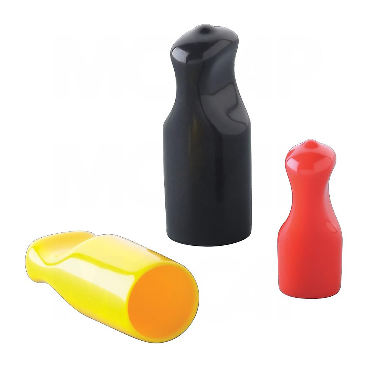 Pull Tab Vinyl Caps - 0.937" x 1.000" Pull Tab Vinyl Cap (FPT9438) Material: Black Vinyl MOCAP FPTC9438-15 (qty41)