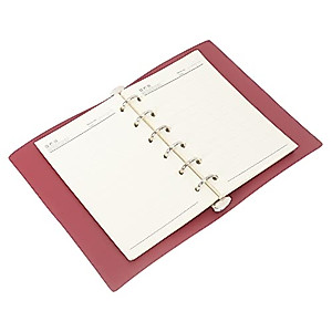 Ciieeo 5 Sets vintage diary hard cover notebooks diary sketchbook field notes sketchbook diary planner refillable diary notebook business card pocket binders Metal ring office Adhesive