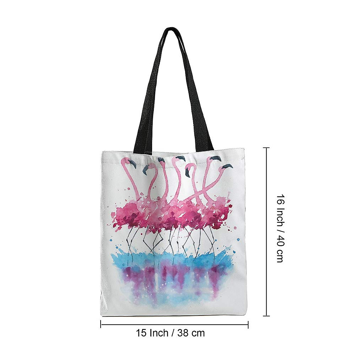 Moslion Cats Bags Colorful Kitten Face Smile Cute Animal Canvas Handbag Reusable Shopping Bags Casual Shoulder Tote Bag for Women 15x16 Inch