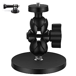 Magnetic Mount Base Kit with Magic arm for GoPro, Strong Magnetic Camera Mount with Ballhead Arm Tripod Compatible with GoPro Hero 11/10/9/8/7/6/5 25mm Balls(3.46 inch Base)