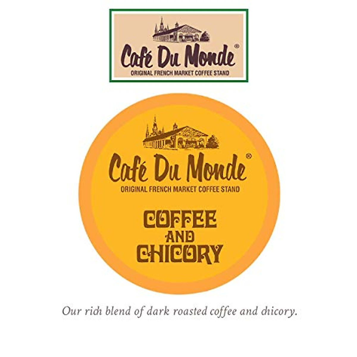 Cafe Du Monde Coffee and Chicory Single-Serve Cup Pods, 12 Count