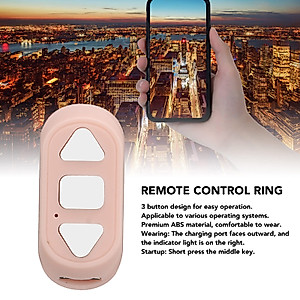 Page Turner, ABS Phone Remote Control Stable Signal 3 Buttons for Watching Shot Video (Pink)