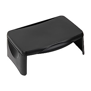 Mind Reader Anchor Collection, Portable Laptop Desk/Breakfast Table with Hinged Lid and Storage, 18.75" L x 11.25" W x 7.25" H, Black