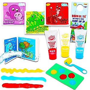 Crayola Bath Super Set Bath Paint Soap Tubes, Roller Kit, 4 Bath Books, and More | Bathroom Finger Paint for Kids