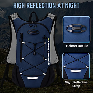 Lightweight Hydration Backpack, Running Backpack with 2L Water Bladder, Hydro Water Daypack for Cycling Hiking Rave for Men Women