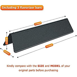Coisien 7635 15.3 Inch Flavorizer Bars for Weber Spirit 200 Series Gas Grills, Heat Plate Tent with Front Control Knobs Parts for Spirit E210, E220, S210, S220 (Flavorizer Bars)