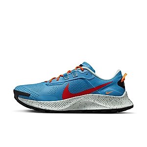 Nike Men's Pegasus Trail 3 Running Shoe, Laser Blue/Habanero Red, 15 M US