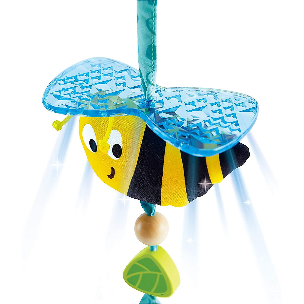 Hape Bumblebee Pram Rattle | Clip-On Rattle Pram Bassinet and Pushchair Baby Toy – Suitable for Newborns,Multicolor, L: 15, W: 1.8, H: 4.3 inch