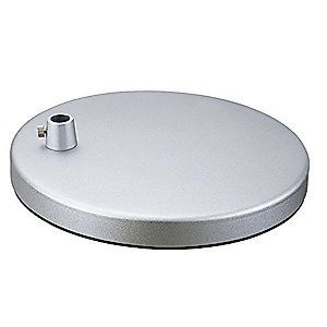PHIVE Heavy Desk Lamp Base for CL-1/LK-1/LK-2 Architect Swing Arm LED Desk Lamp, 7.8" Round (Silver)