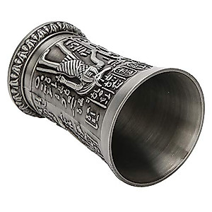Mini Shot, Hand Embossed Elegant Vintage Unique Refined Whiskey Shot Glass for Bar(Ancient tin)