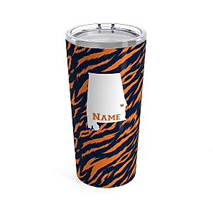State Pride Series Alabama Edition - Personalized 20oz Stainless Steel Tumblers for Travel Indoor Outdoor Use Keep Coffee Warm Beer Cold - Cup Mug for Pool Beach Office Presents and Gift